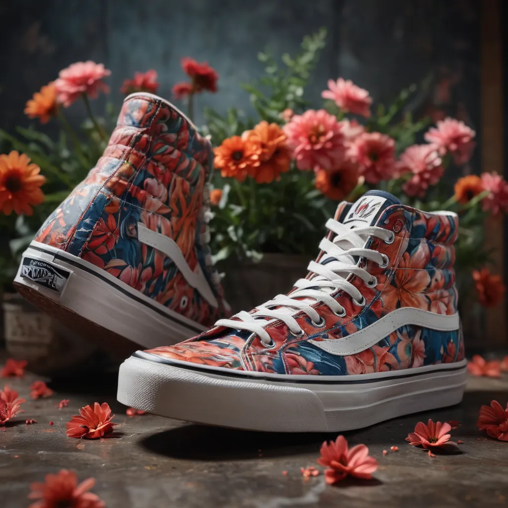 The Allure of High Top Vans with Floral Designs